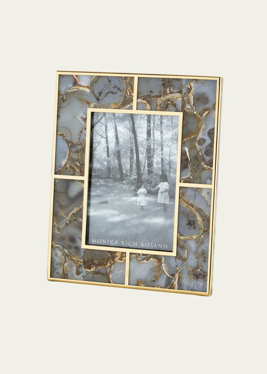 Monica Rich Kosann Natural Agate Deco Photo Frame, 5" x 7" - Bergdorf ...