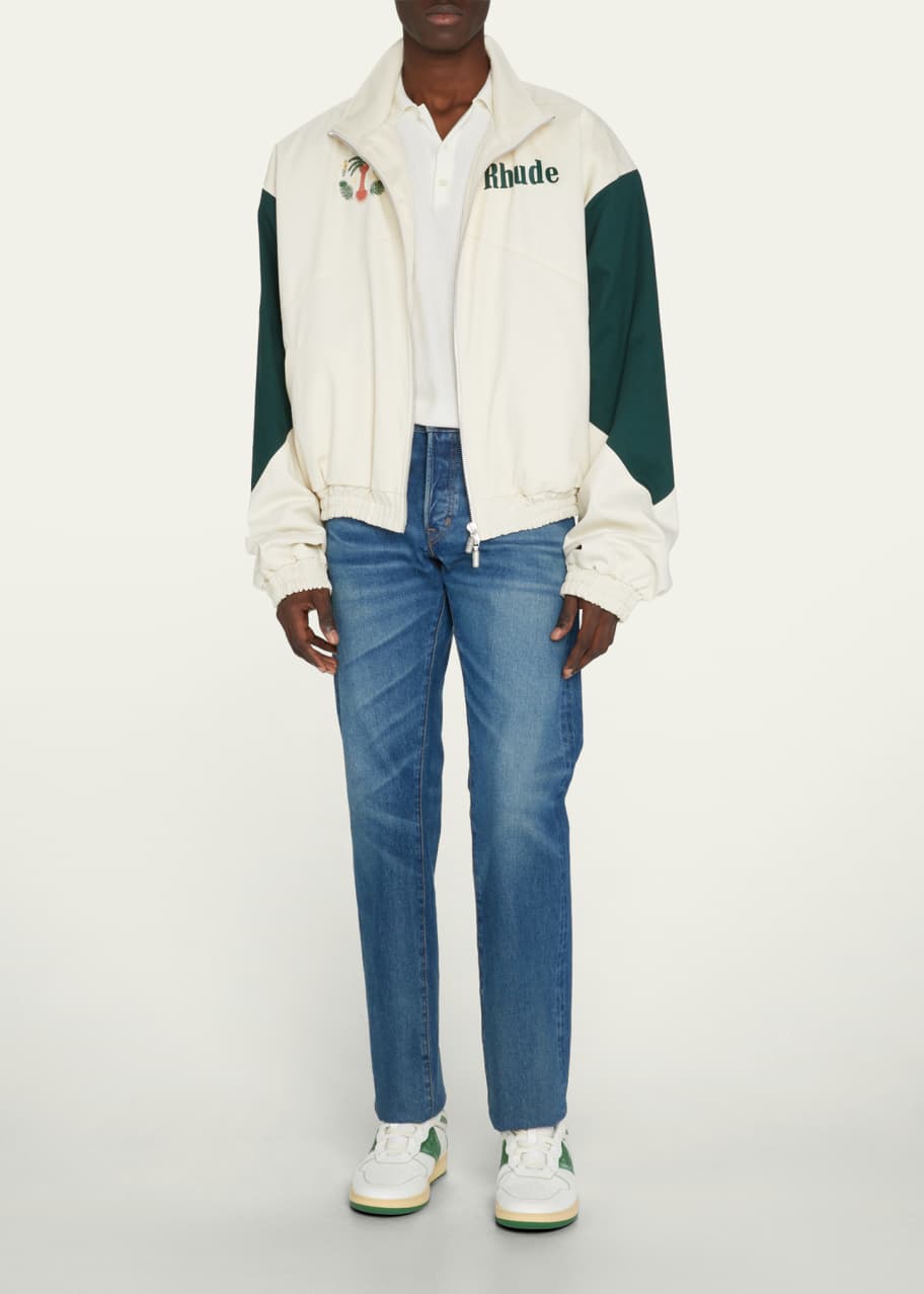 Rhude Men's Palm Logo Colorblock Flight Jacket - Bergdorf Goodman