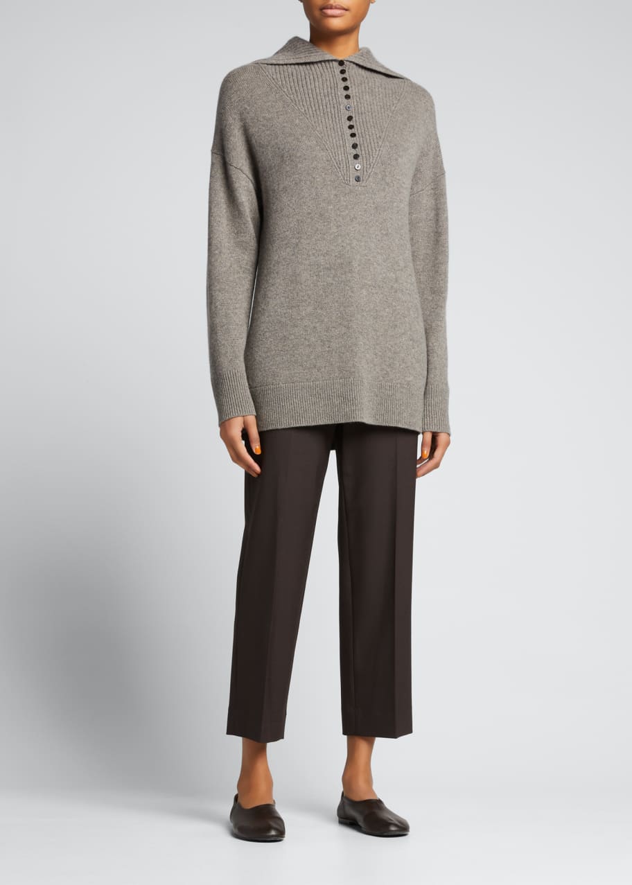 Theory Collared Cashmere Tunic Top - Bergdorf Goodman