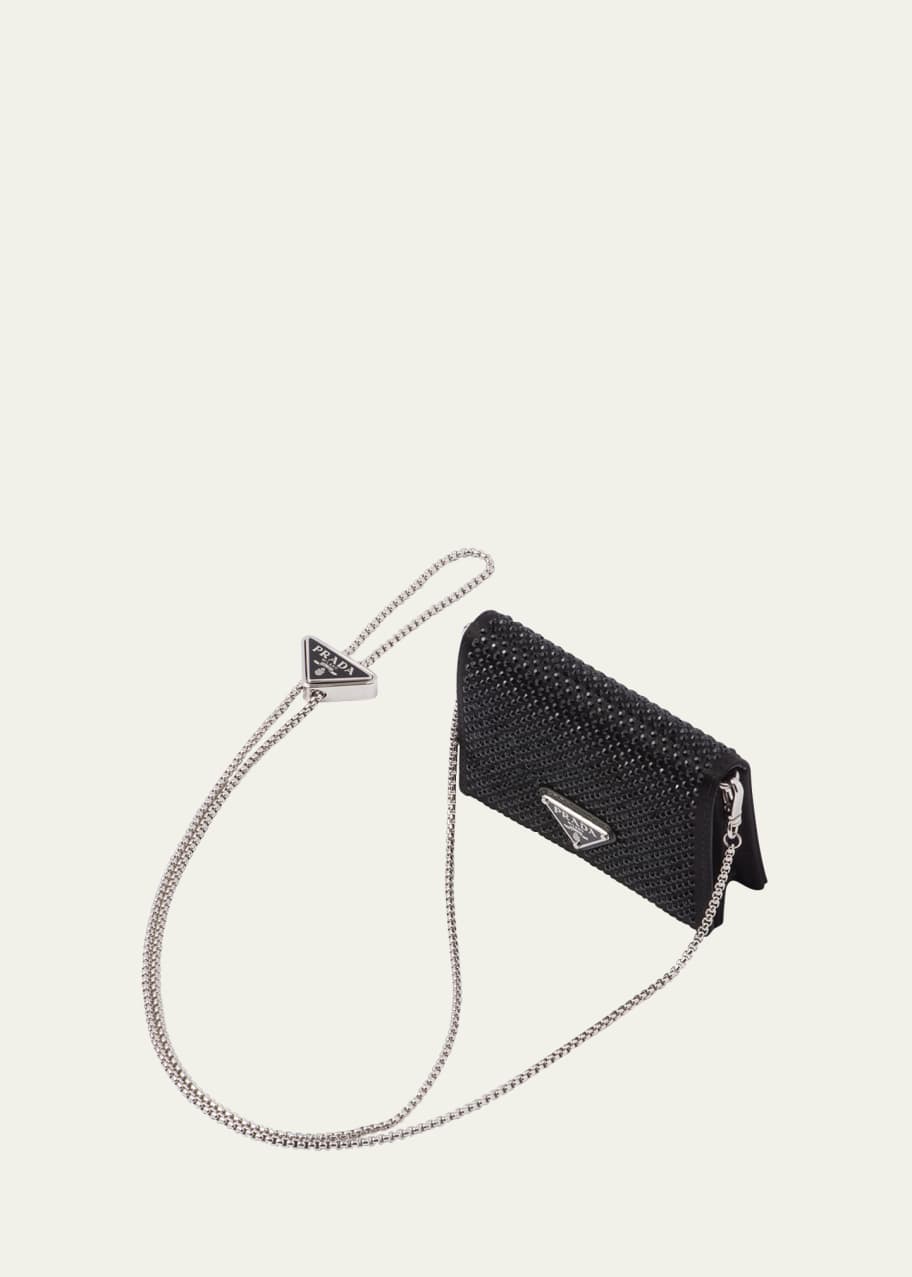 Prada Crystal Wallet on Chain - Bergdorf Goodman