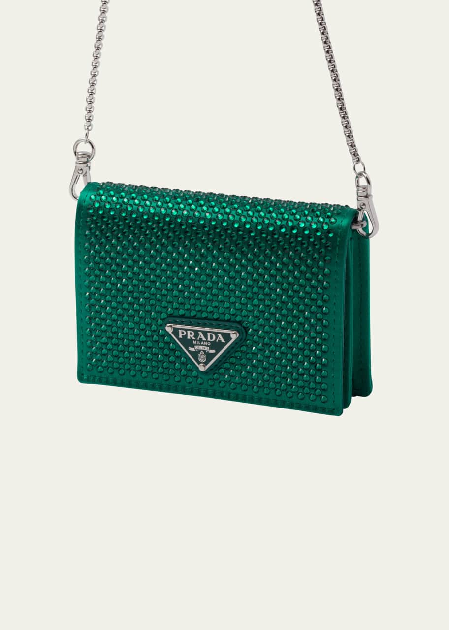 Prada Crystal Wallet on Chain - Bergdorf Goodman