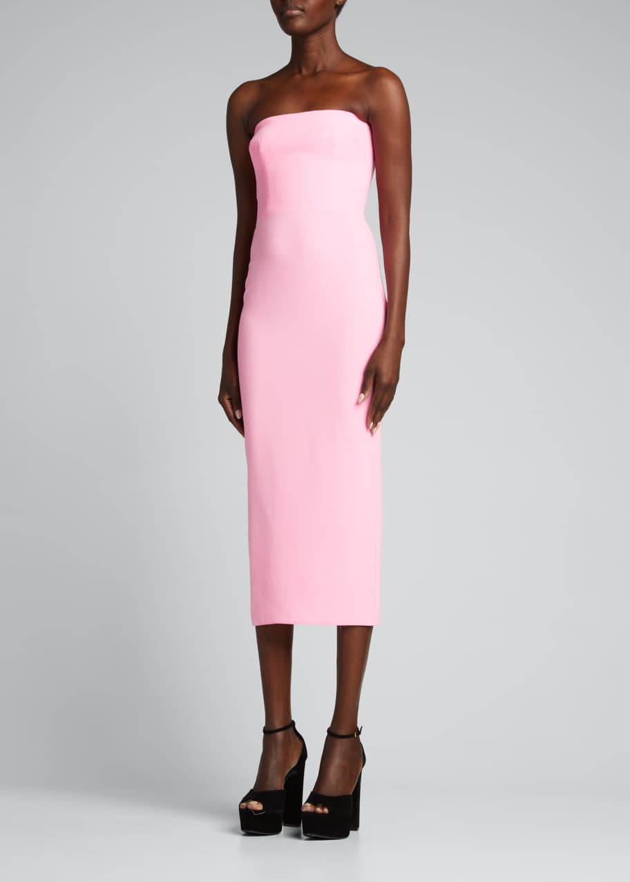 Alex Perry Callan Strapless Stretch Crepe Midi Dress - Bergdorf Goodman