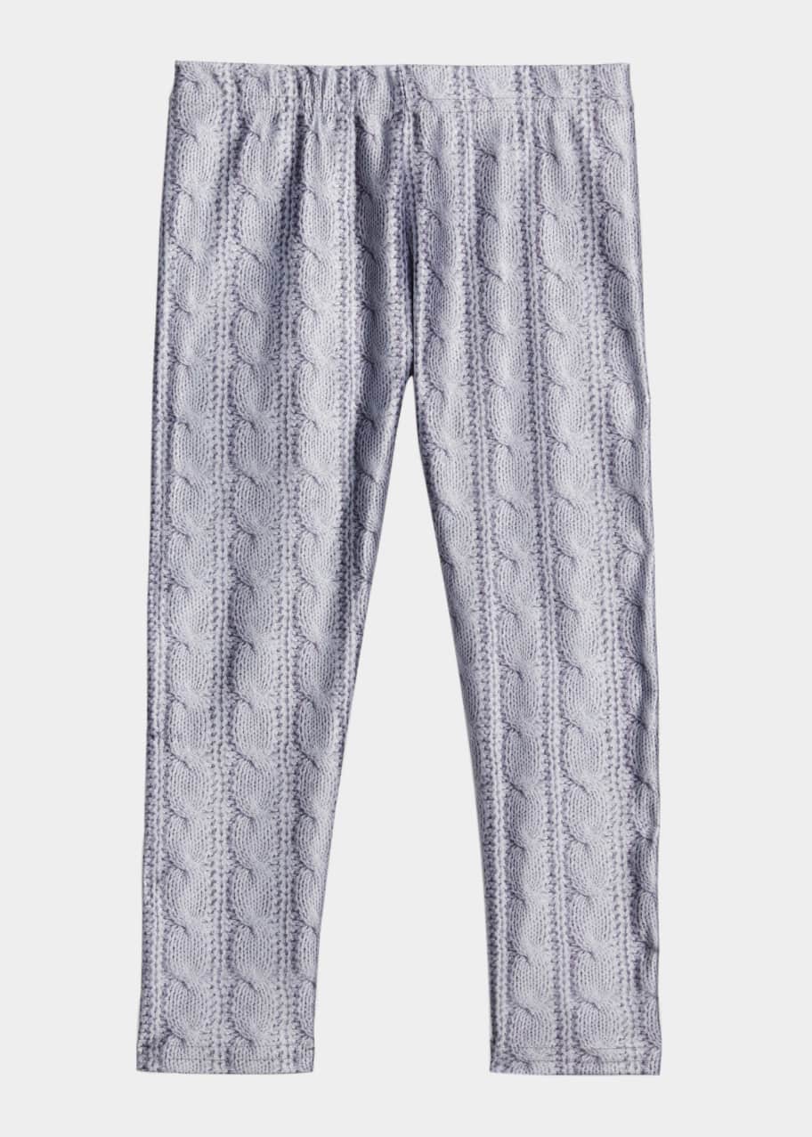 Terez Girl's Cable Knit Leggings, Size 4-6X - Bergdorf Goodman