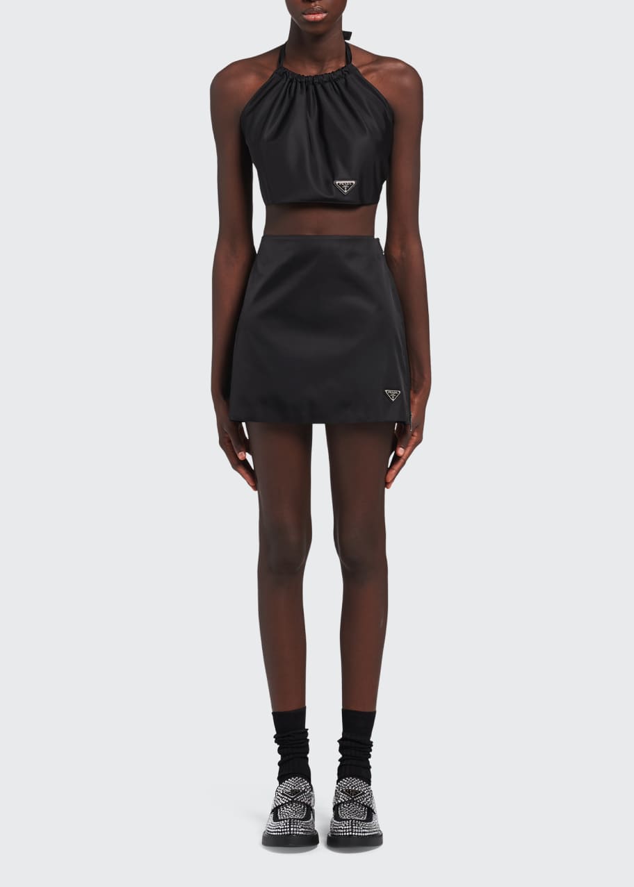 Prada Re-Nylon Halter Crop Top - Bergdorf Goodman