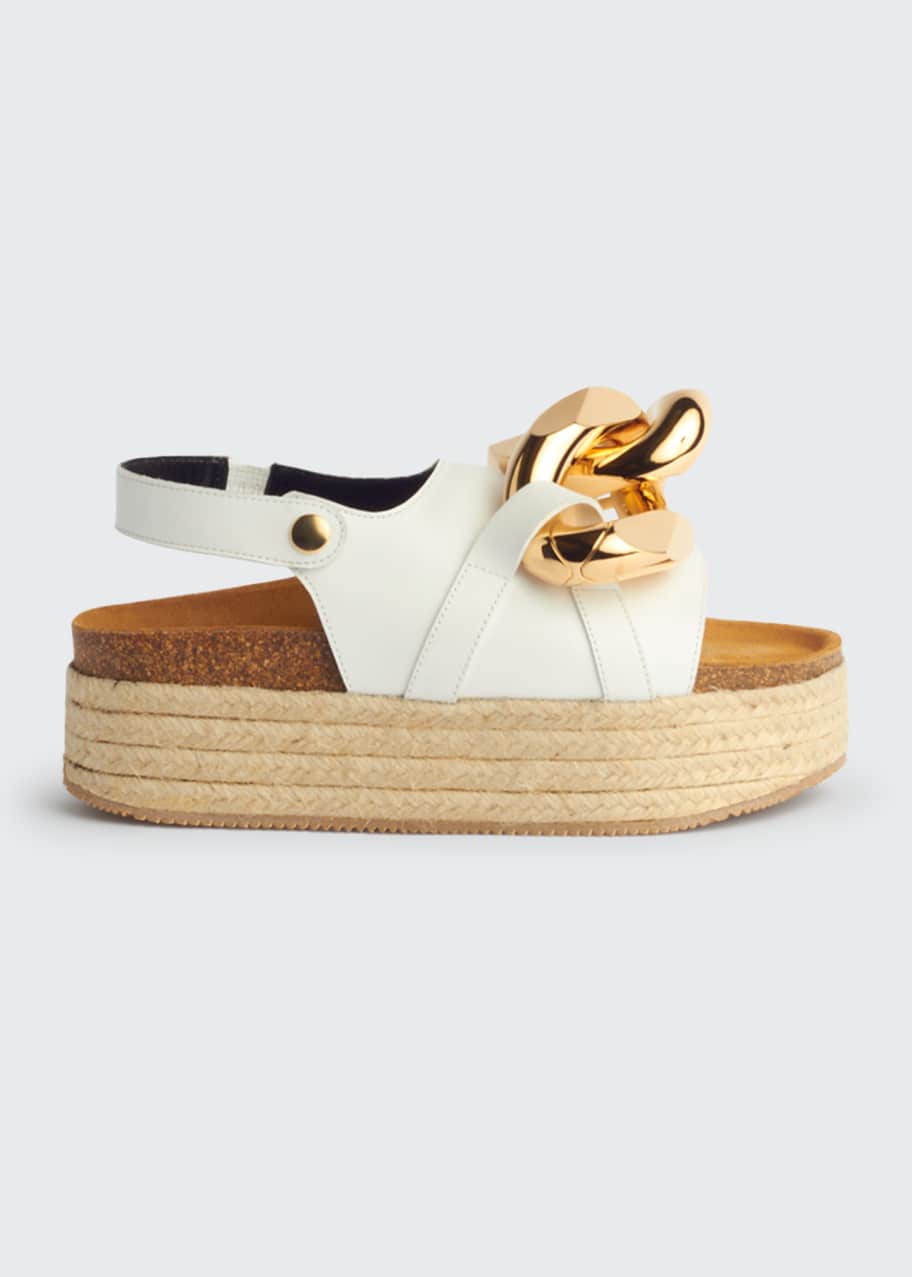 JW Anderson Chain Espadrille Platform Sandals - Bergdorf Goodman