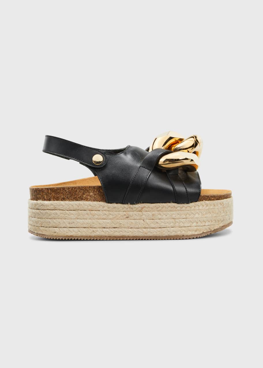 JW Anderson Chain Espadrille Platform Sandals - Bergdorf Goodman