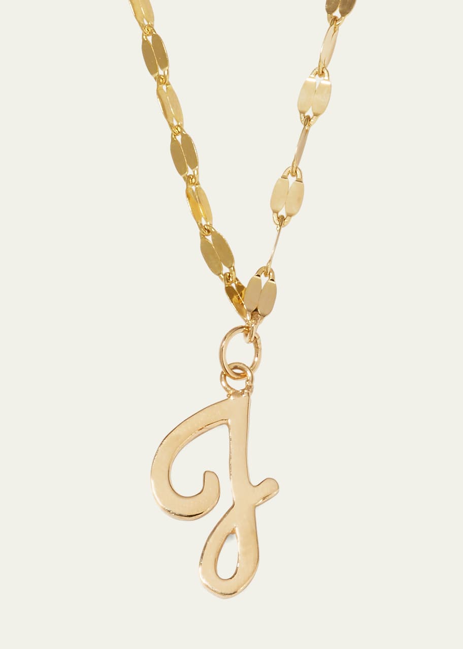 Lana 14K Gold Micro Cursive Initial Necklace - Bergdorf Goodman