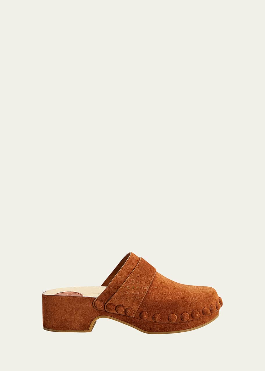 Chloe Joy Suede Mule Clogs - Bergdorf Goodman