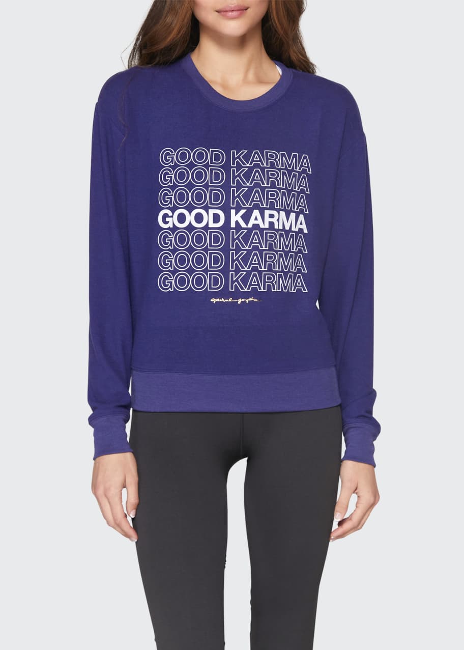 Spiritual Gangster Savasana Good Karma Sweatshirt - Bergdorf Goodman