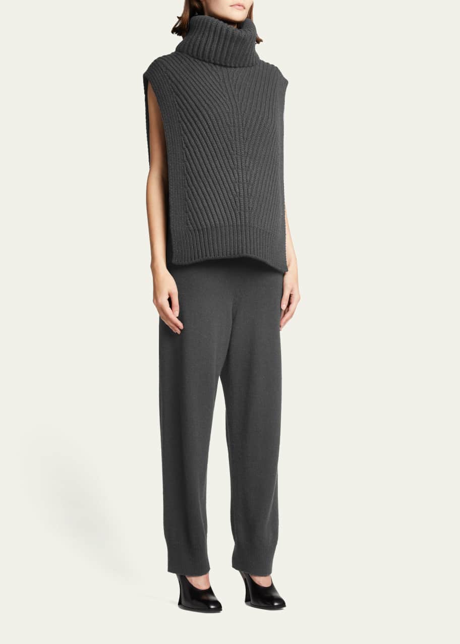 THE ROW Dickey Ribbed Cashmere Turtleneck - Bergdorf Goodman