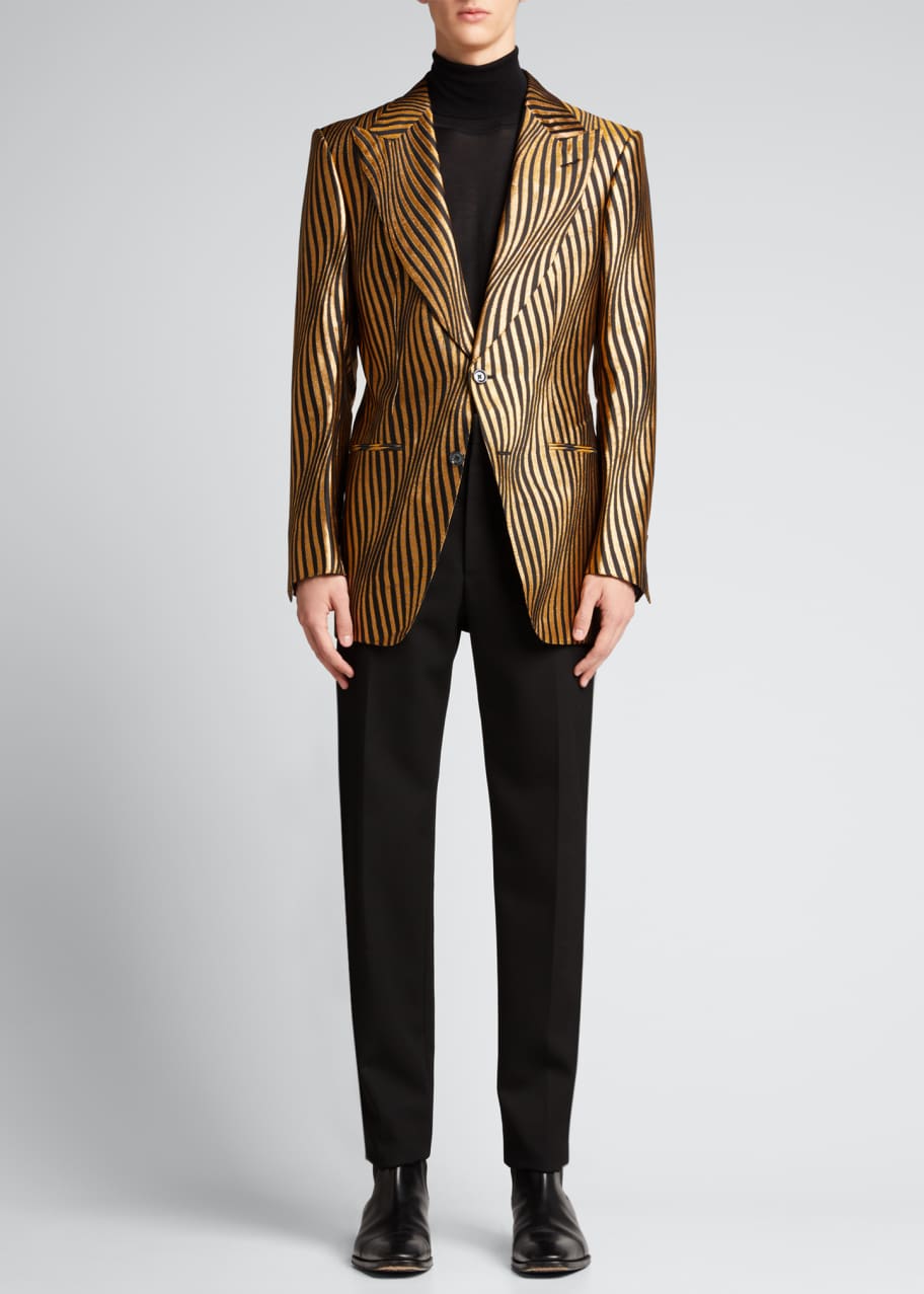 TOM FORD Men's Atticus Striped Jacquard Dinner Jacket - Bergdorf Goodman