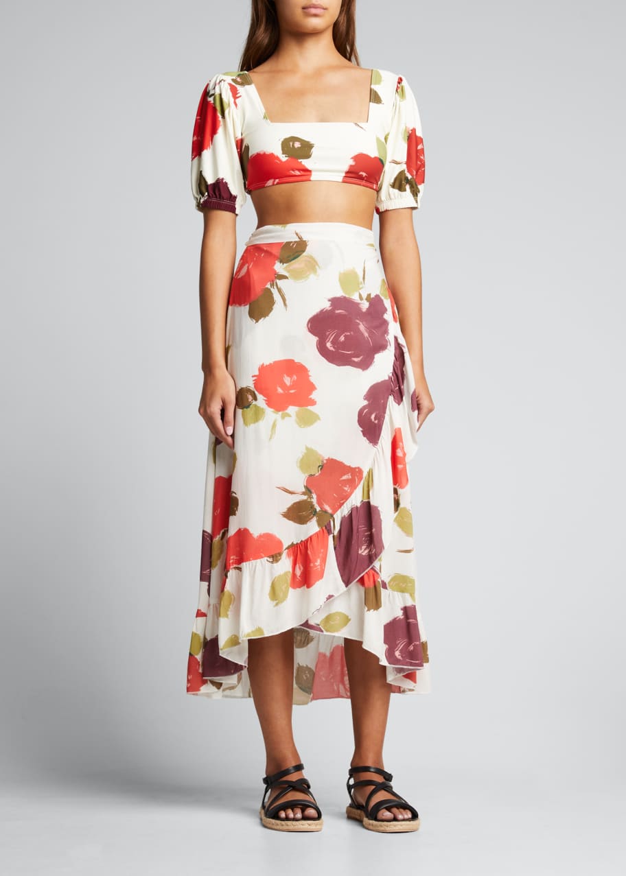 kate spade new york Long Ruffle Coverup Pareo - Bergdorf Goodman
