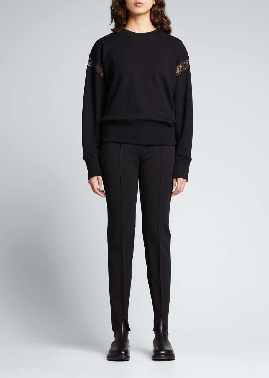 Givenchy Cut & Sewn Lace Incrustation Long-Sleeve Sweatshirt - Bergdorf ...
