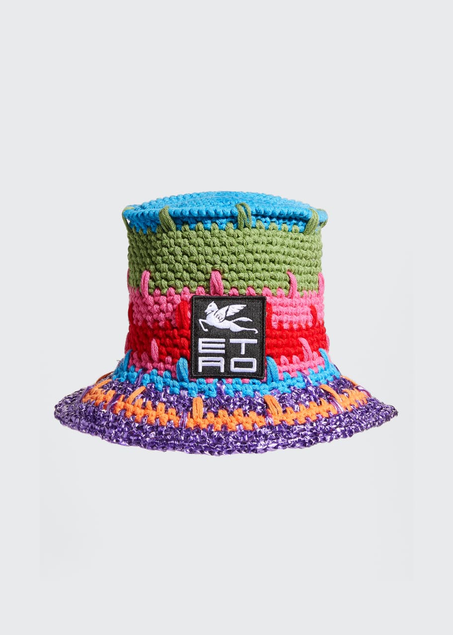 Etro Colorblock Crochet Bucket Hat - Bergdorf Goodman