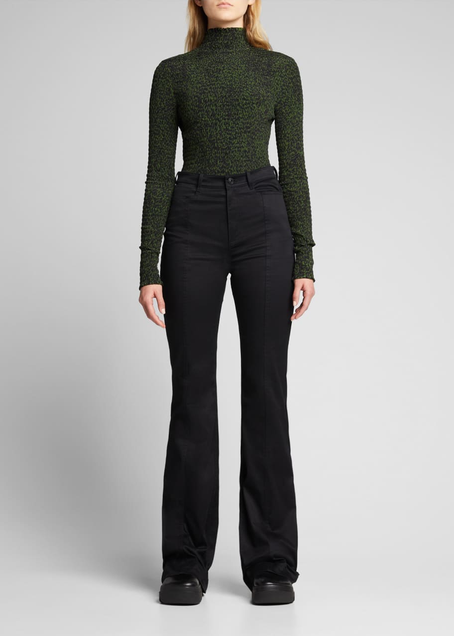 Proenza Schouler White Label Smocked Dot-Print Top - Bergdorf Goodman