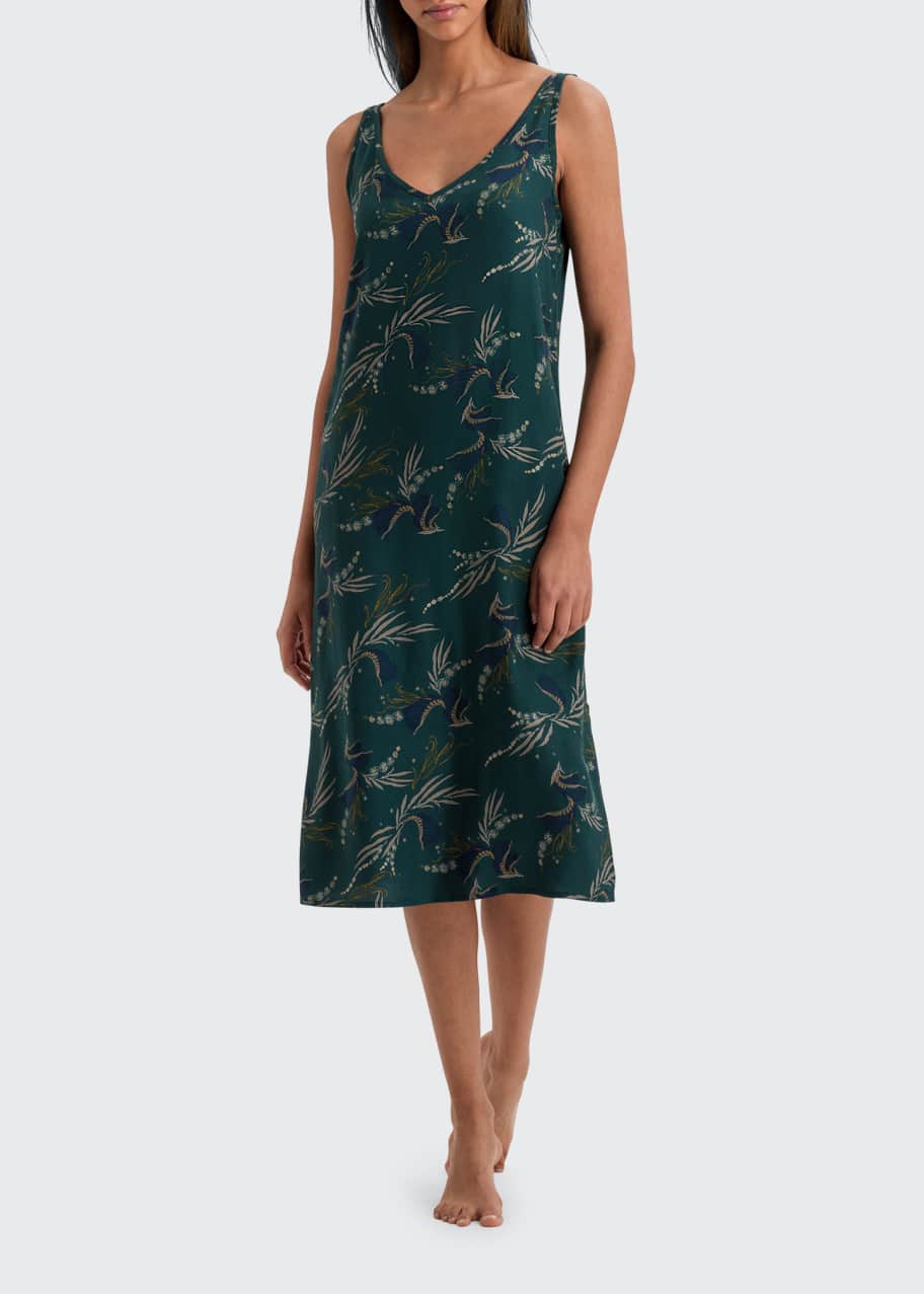 Hanro Celia Spaghetti-Strap Nightgown - Bergdorf Goodman