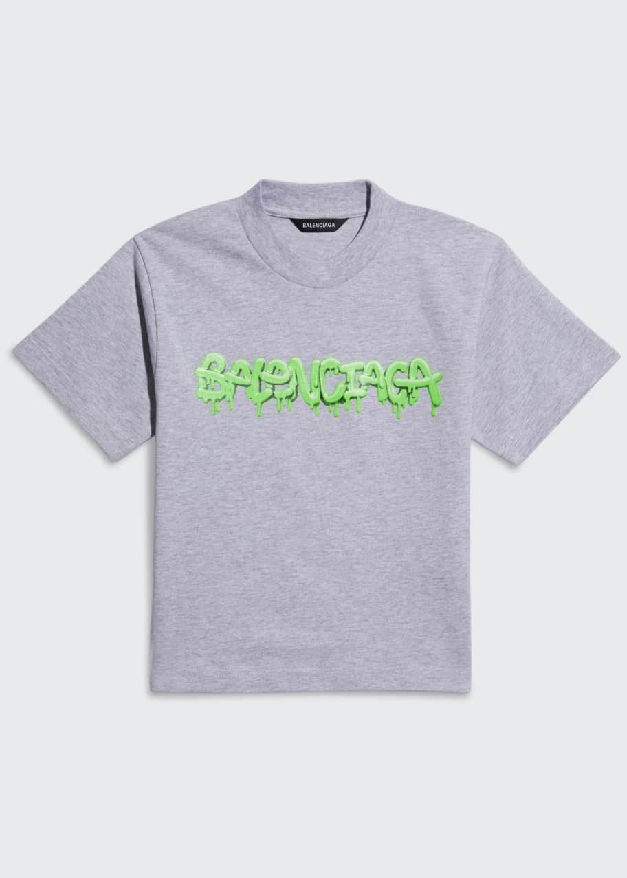 Balenciaga Kid's Slime Logo Typographic T-Shirt, Size 2-10 - Bergdorf ...