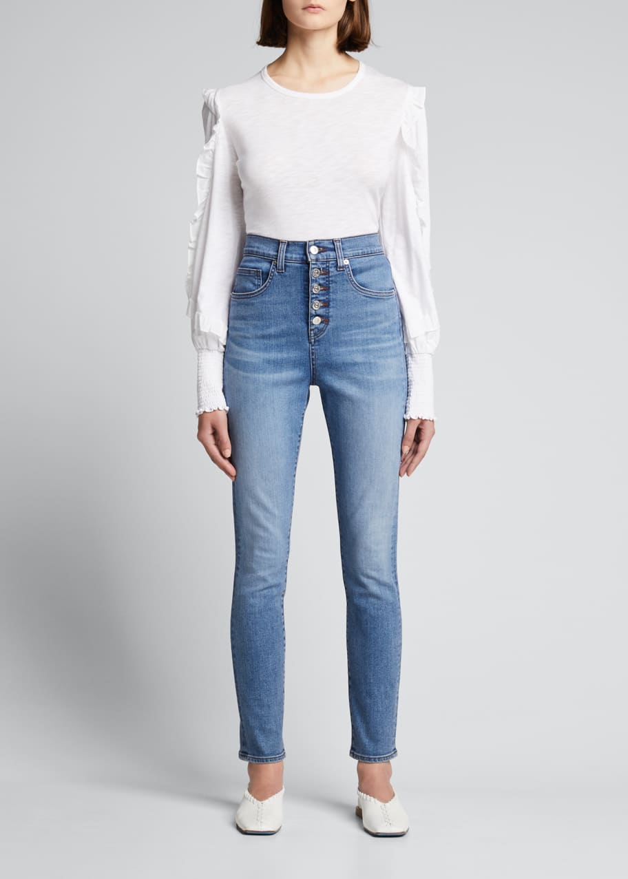 Veronica Beard Maera High-Rise Skinny Jeans - Bergdorf Goodman