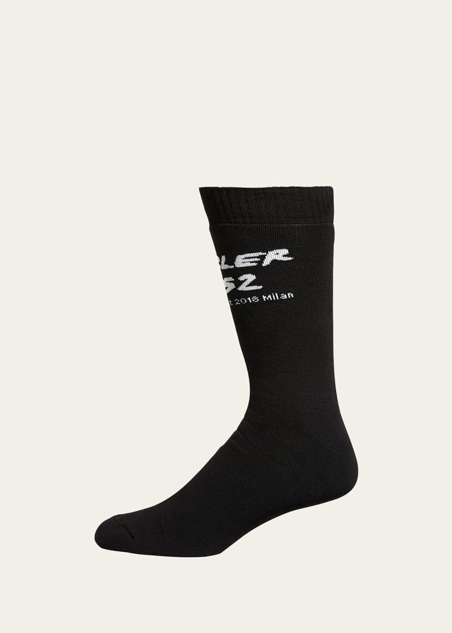 Moncler Men's 52 Graffiti Logo Socks - Bergdorf Goodman