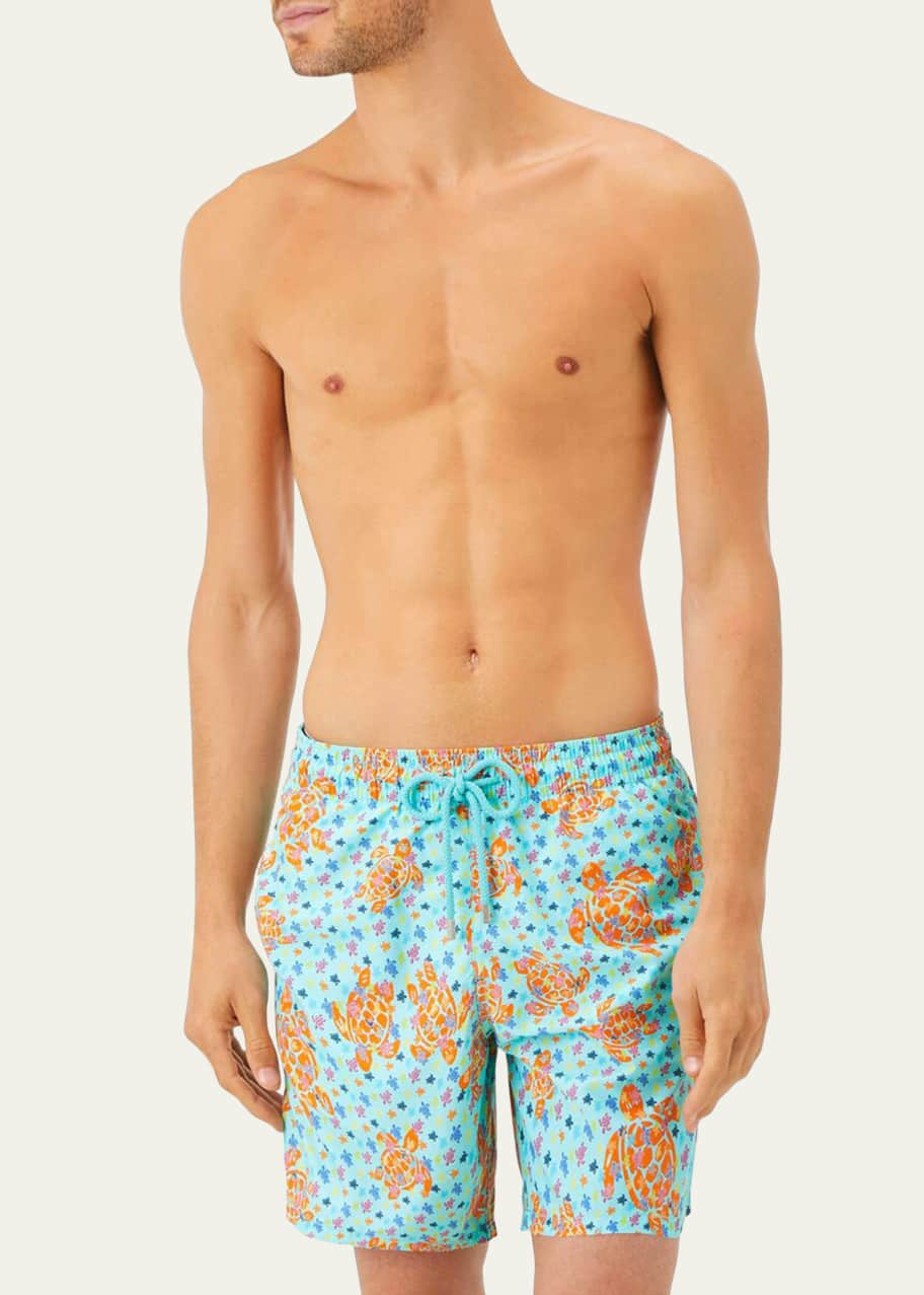 Vilebrequin Men's Micro Round Turtles Swim Trunks - Bergdorf Goodman