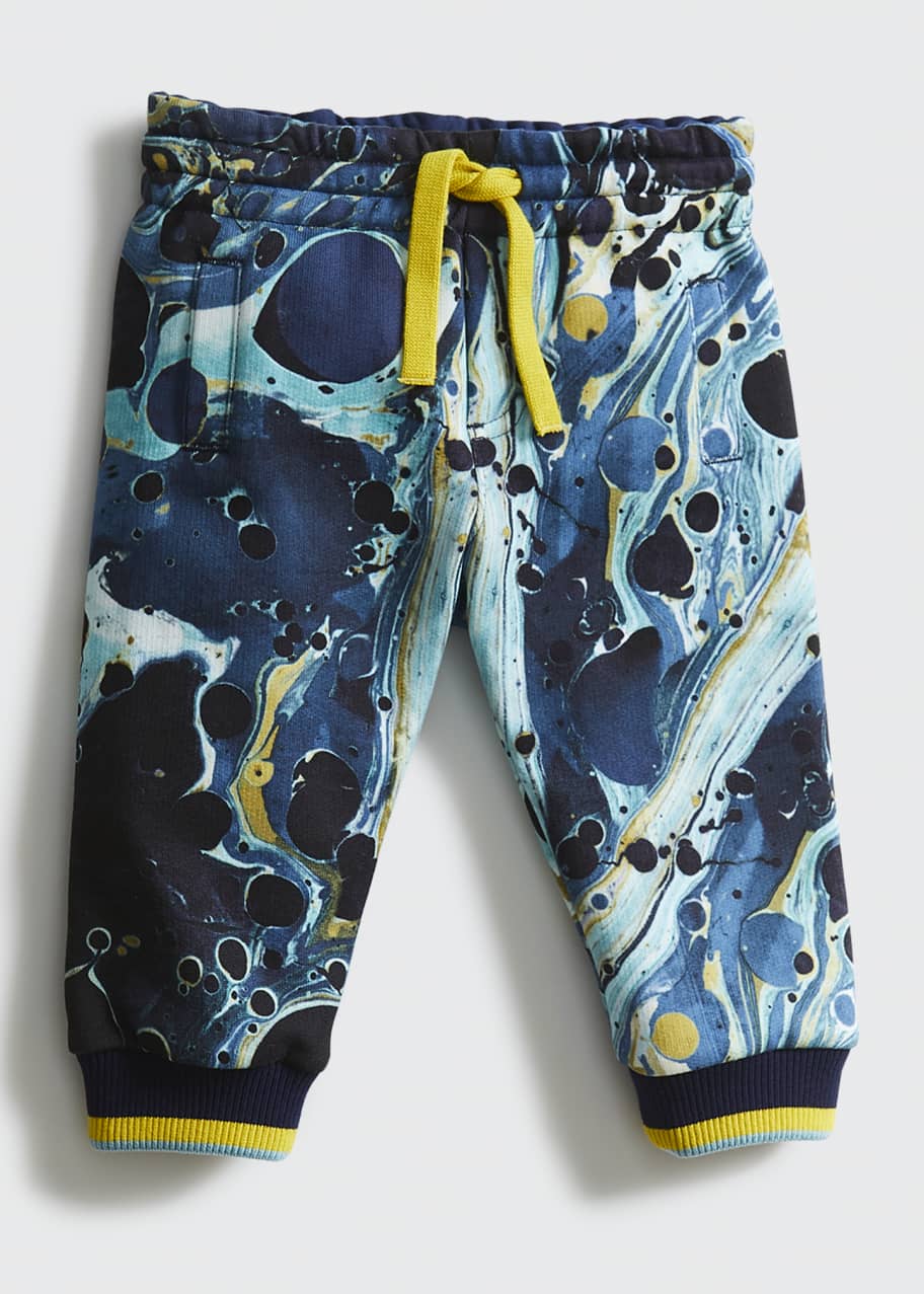 Dolce&Gabbana Boy's Marble-Print Logo Jogger Pants, Size 6M-36M ...