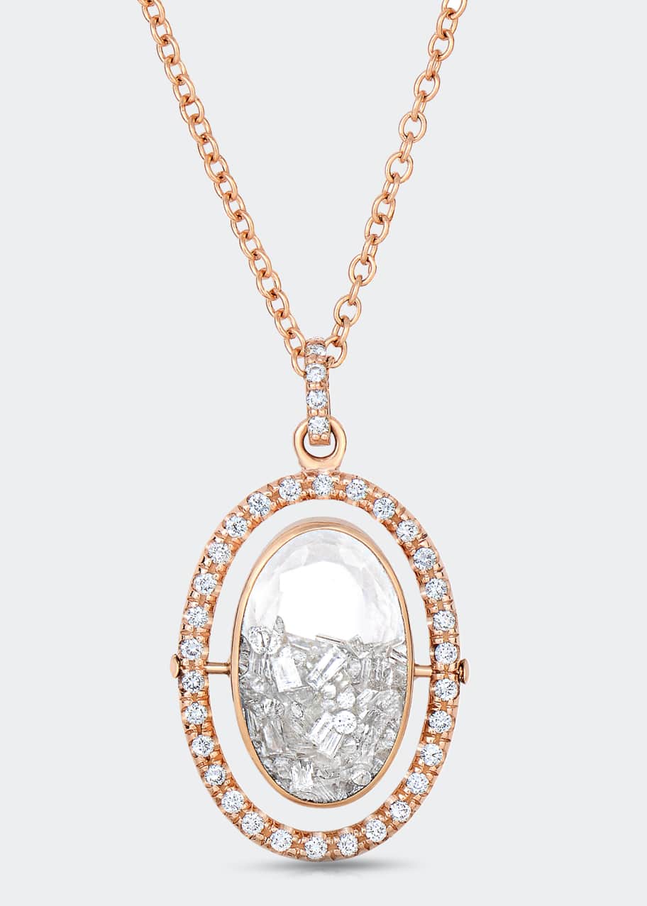 Moritz Glik Diamonds in White Sapphire Framed Pendant Necklace ...