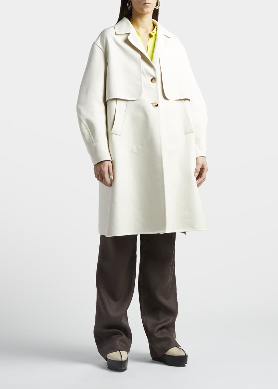 Agnona Cashmere Double Knit Side Split Trench Coat - Bergdorf Goodman