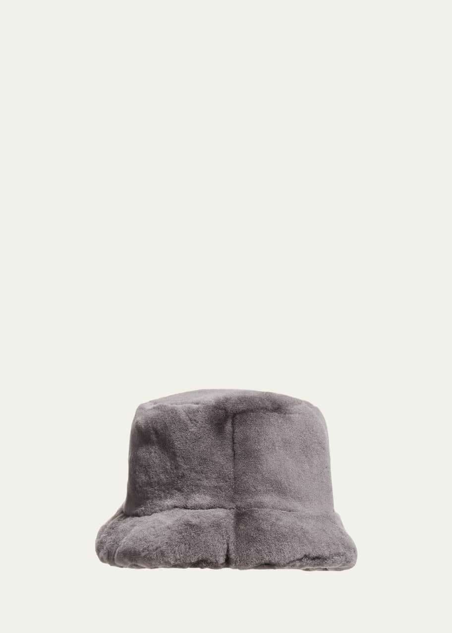 Surell Accessories Shearling Bucket Hat - Bergdorf Goodman
