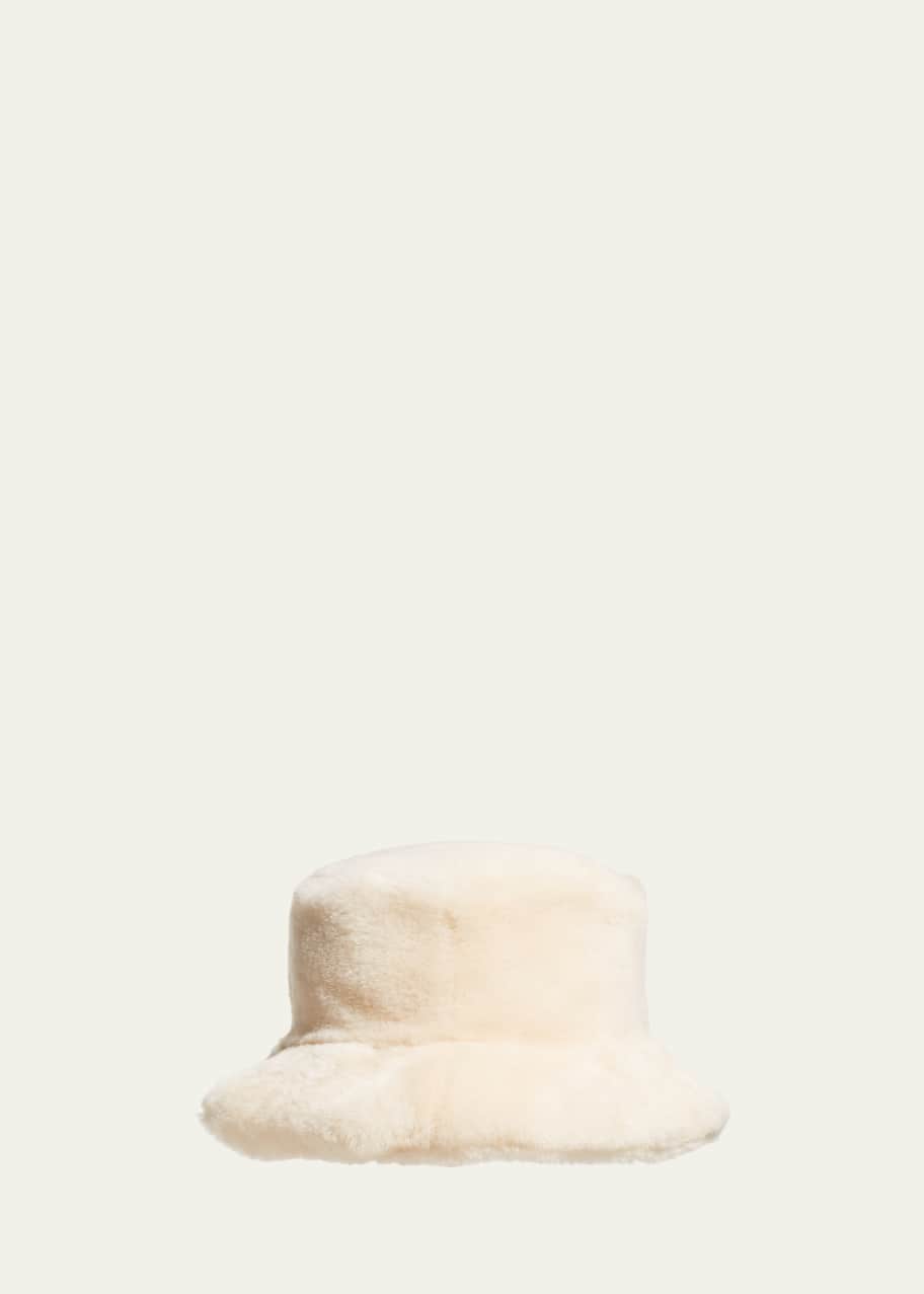 Surell Accessories Shearling Bucket Hat - Bergdorf Goodman