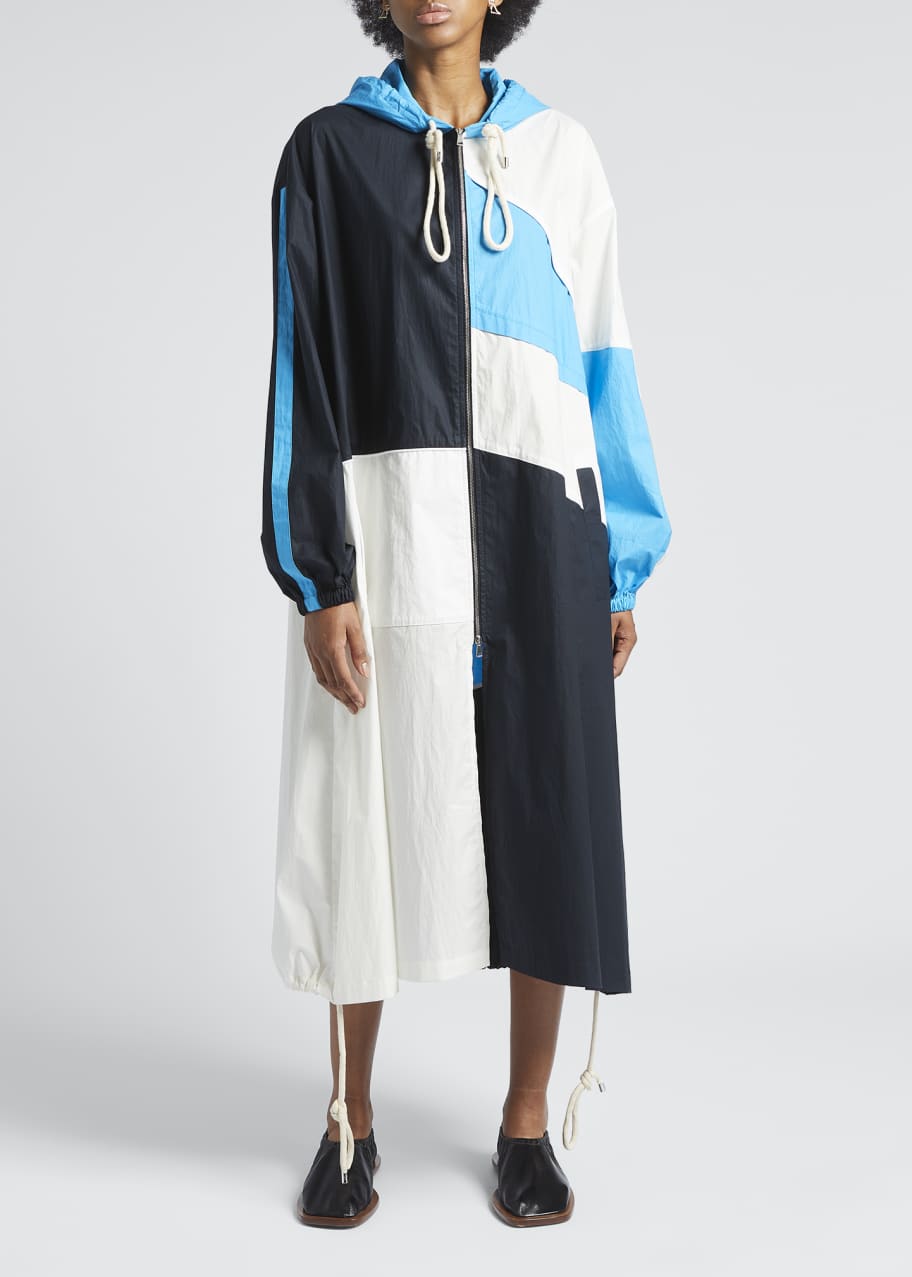 Plan C Colorblock Patchwork Raincoat - Bergdorf Goodman