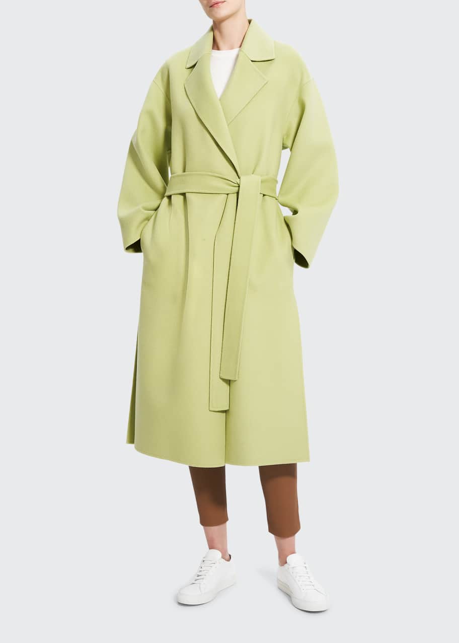 Theory Belted Mid-length Wool-Cashmere Coat - Bergdorf Goodman