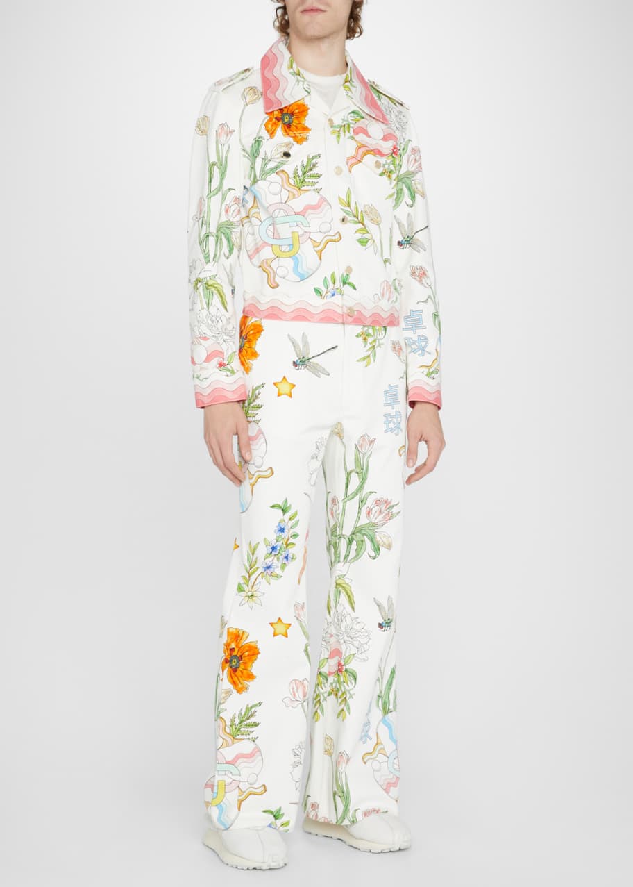CASABLANCA Men's Ping Pong Denim Jacket - Bergdorf Goodman