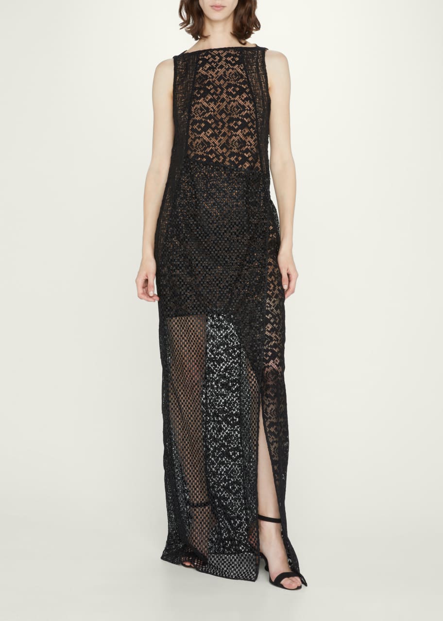 Akris Techno Embroidered Patchwork Apron Gown - Bergdorf Goodman