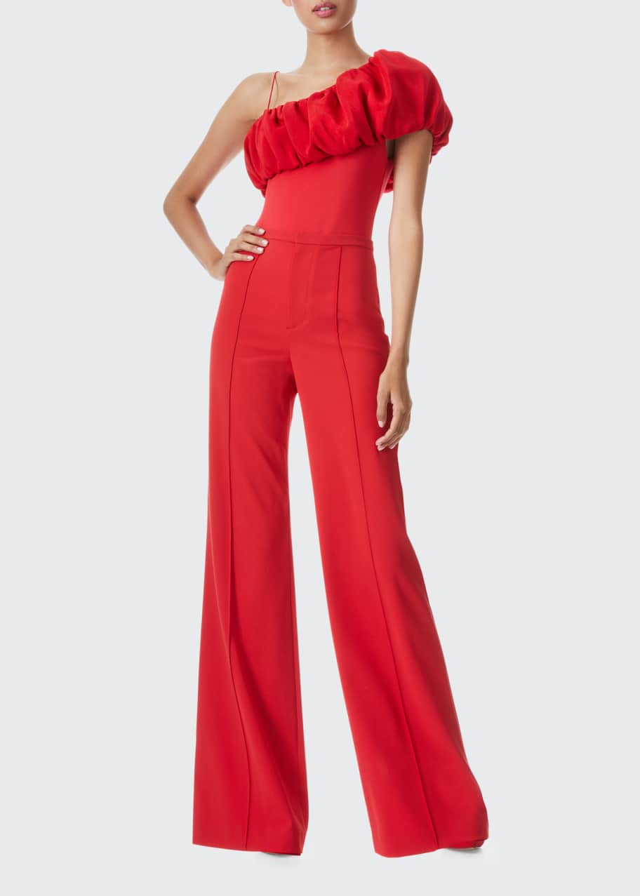Alice + Olivia Miriam Asymmetric Bubble-Neck Bodysuit - Bergdorf Goodman
