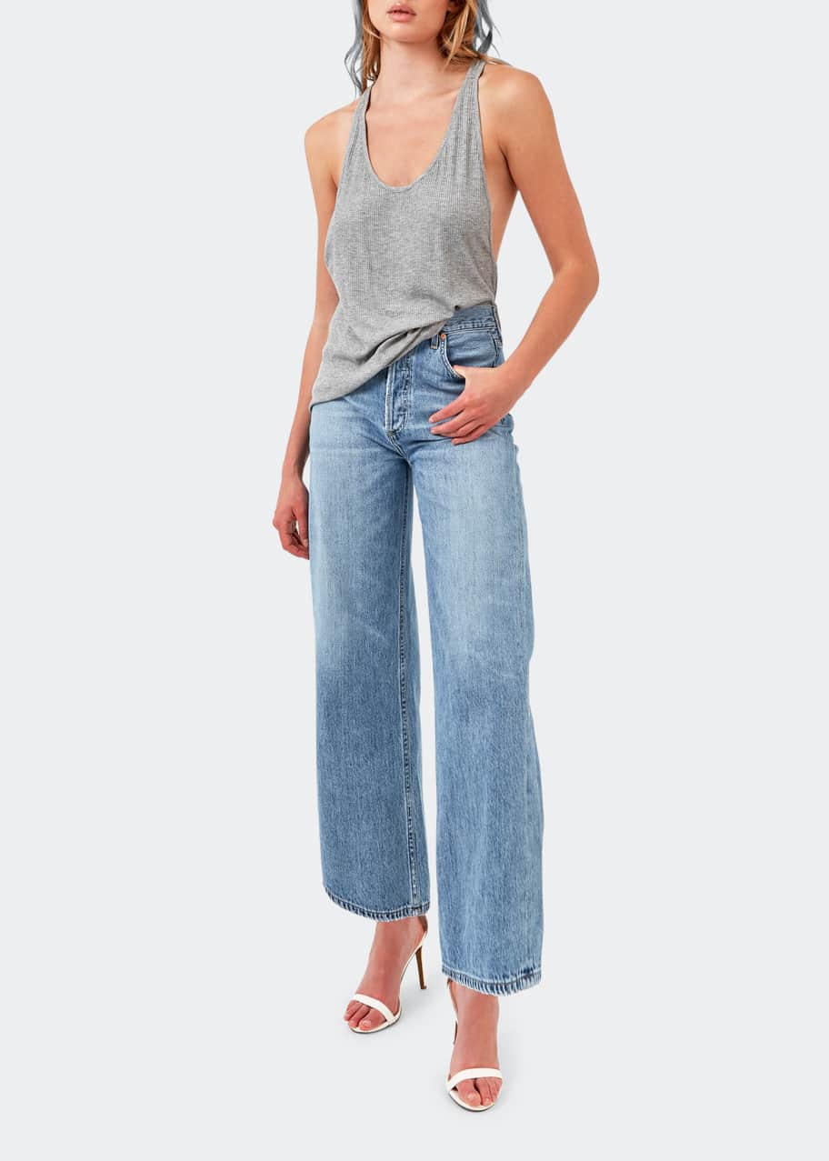 ASTARS Feather Slouchy Racerback Tank Top - Bergdorf Goodman