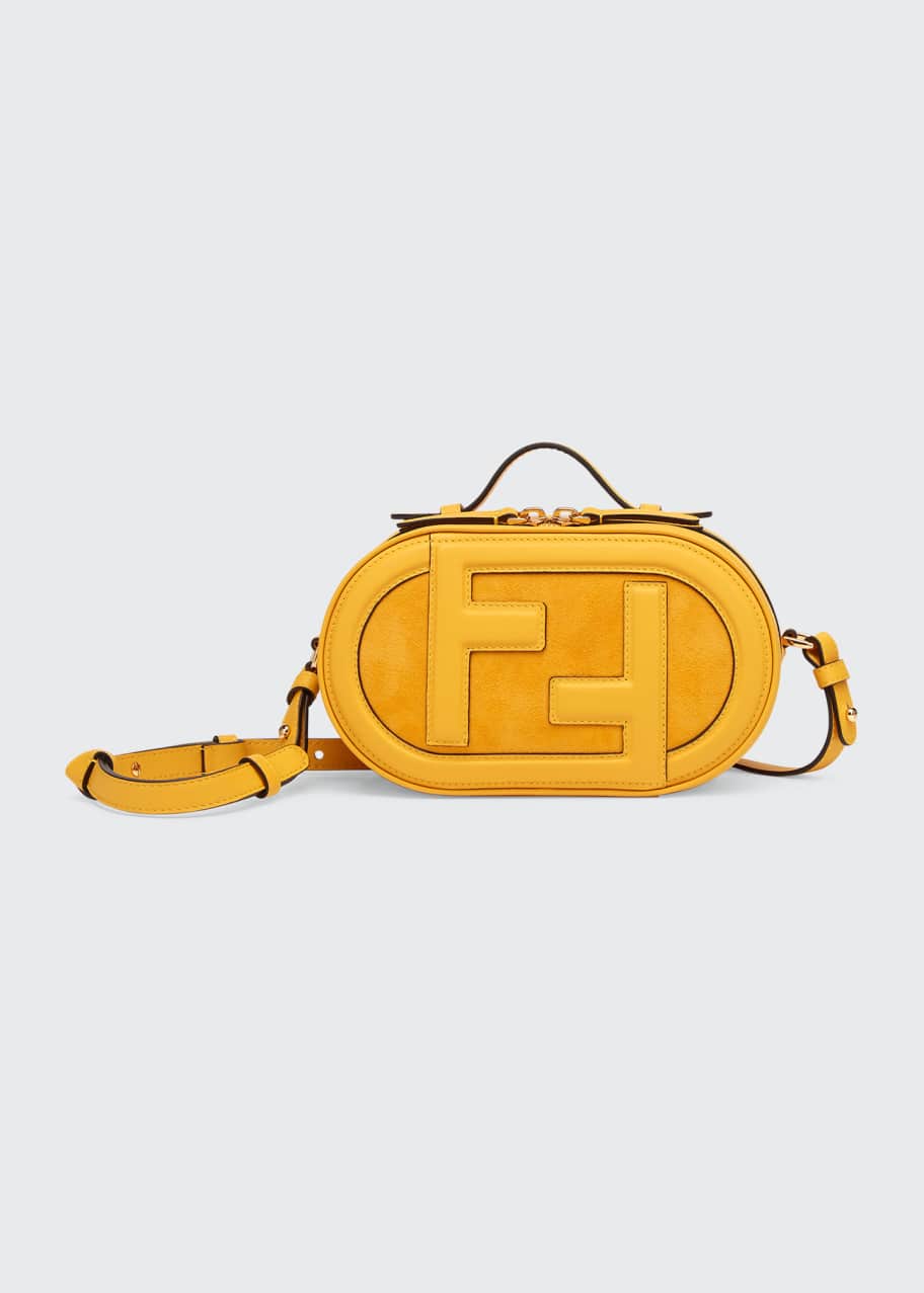Fendi FF Mix-Leather Mini Camera Crossbody Bag - Bergdorf Goodman