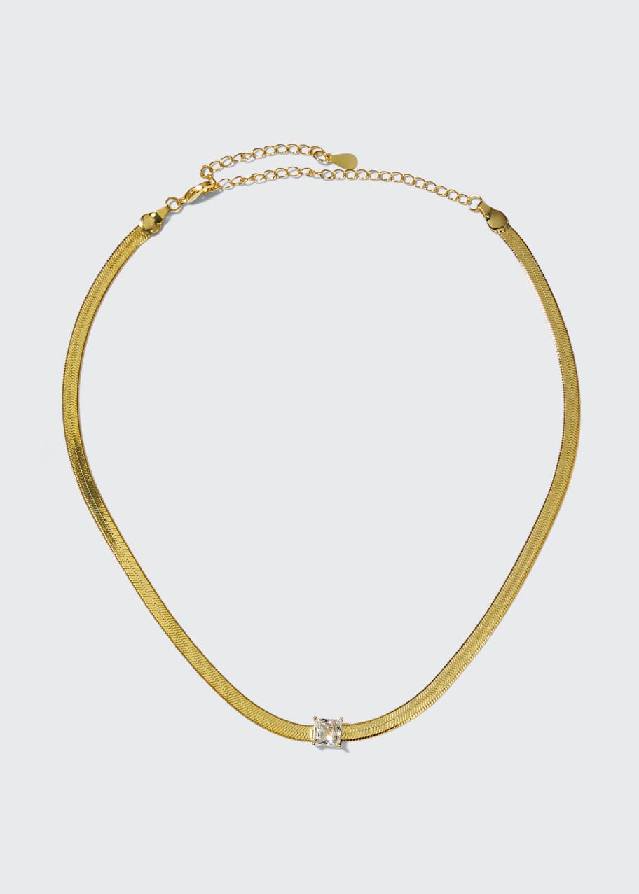 FALLON Gemstone Herringbone Choker - Bergdorf Goodman