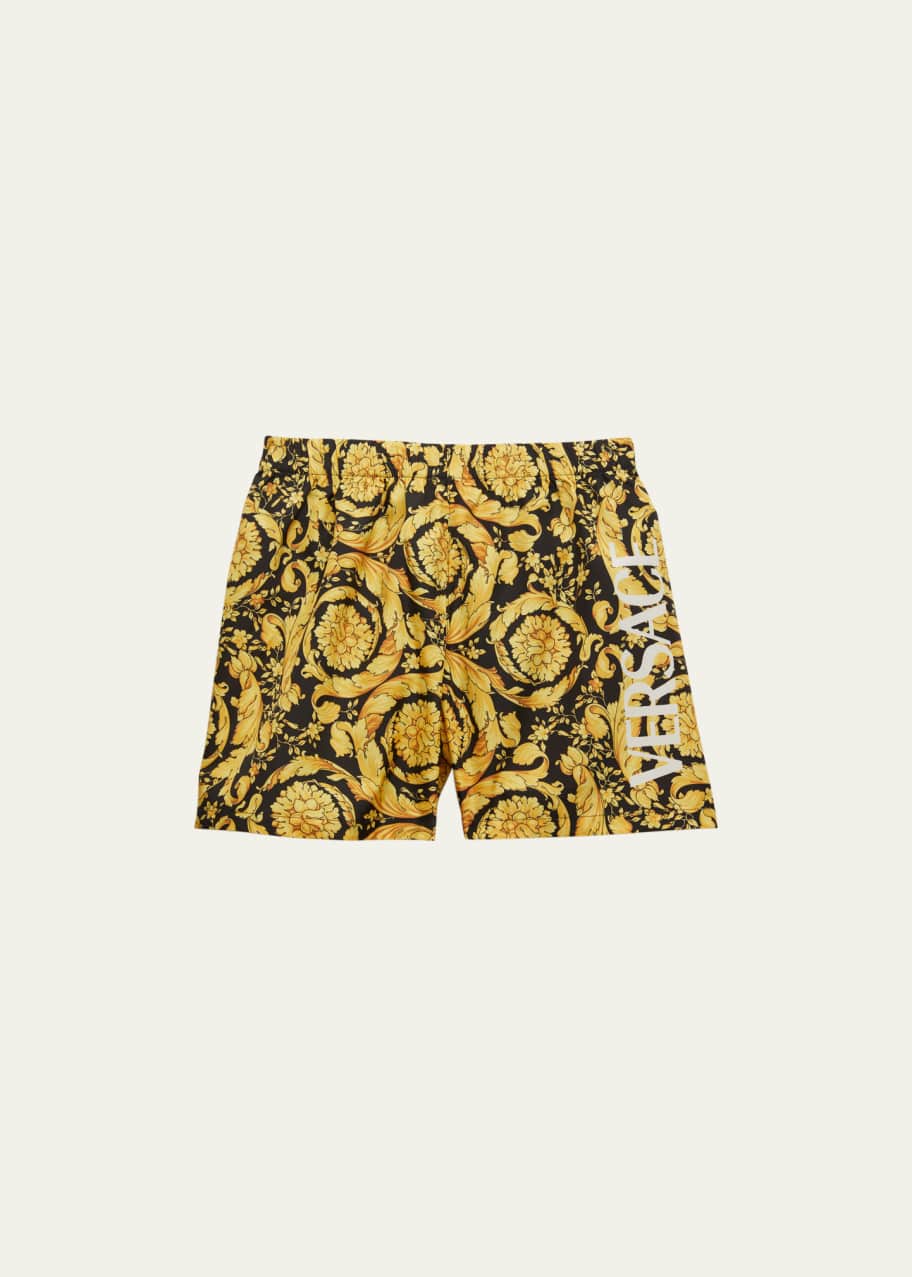 Versace Boys Giada Barocco Swim Shorts, Size 4-6 - Bergdorf Goodman