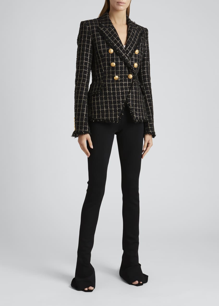 Balmain Chain Tweed Double-Breasted Jacket - Bergdorf Goodman