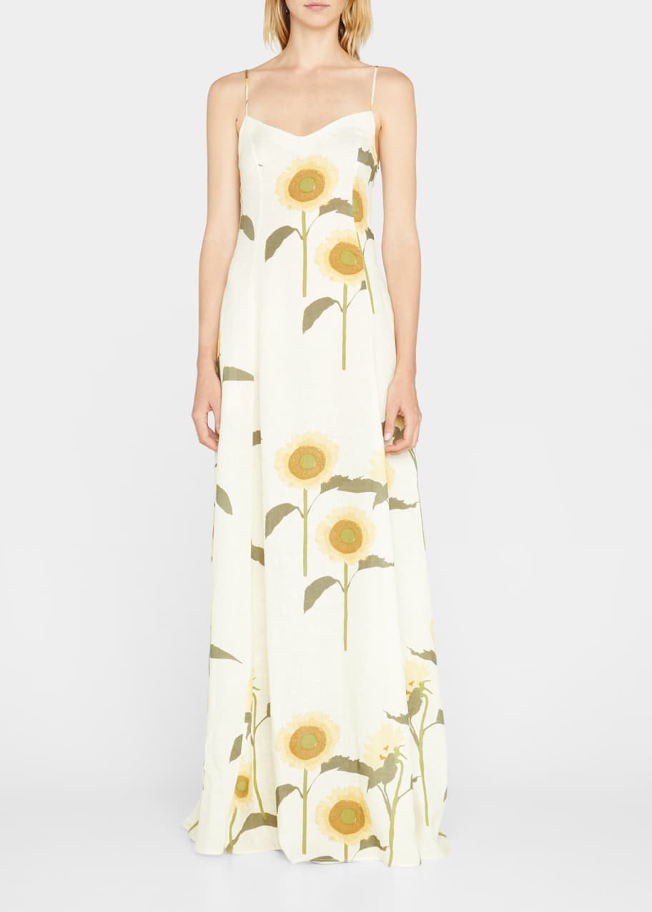 sunflower pattern dress