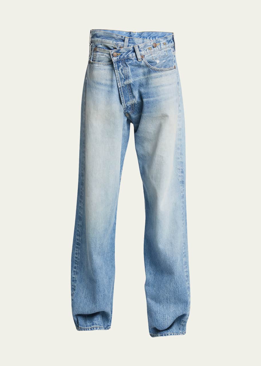 R13 Wide-Leg Cross Over Jeans - Bergdorf Goodman