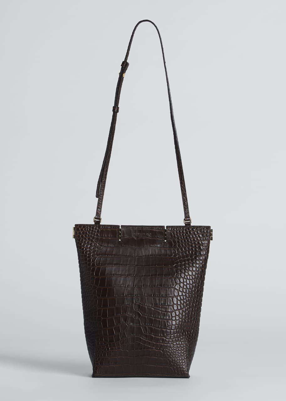 Peter Do Hinge Medium Mock-Croc Shoulder Bag - Bergdorf Goodman