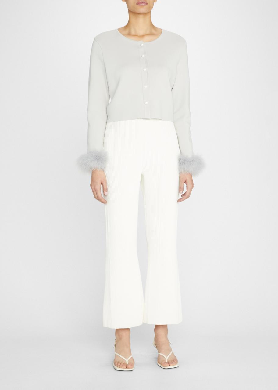 Sleeper Fuzzy-Cuff Knit Jacket - Bergdorf Goodman