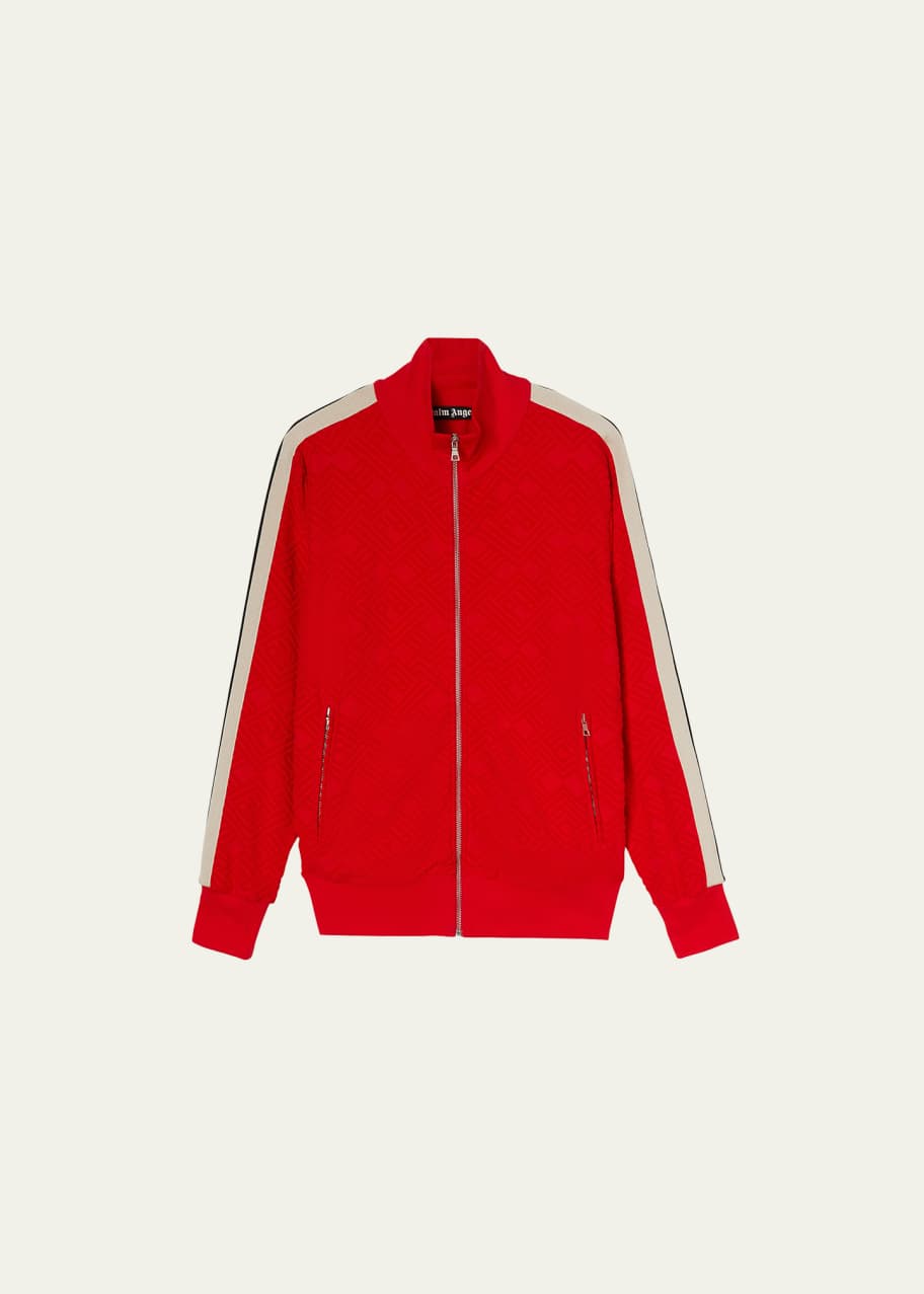 Palm Angels Men's Monogram Terry Side-Stripe Track Jacket - Bergdorf ...