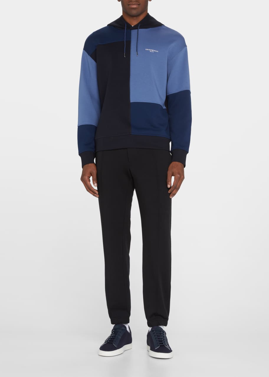 Emporio Armani Men's Color Block Hooded Sweater - Bergdorf Goodman