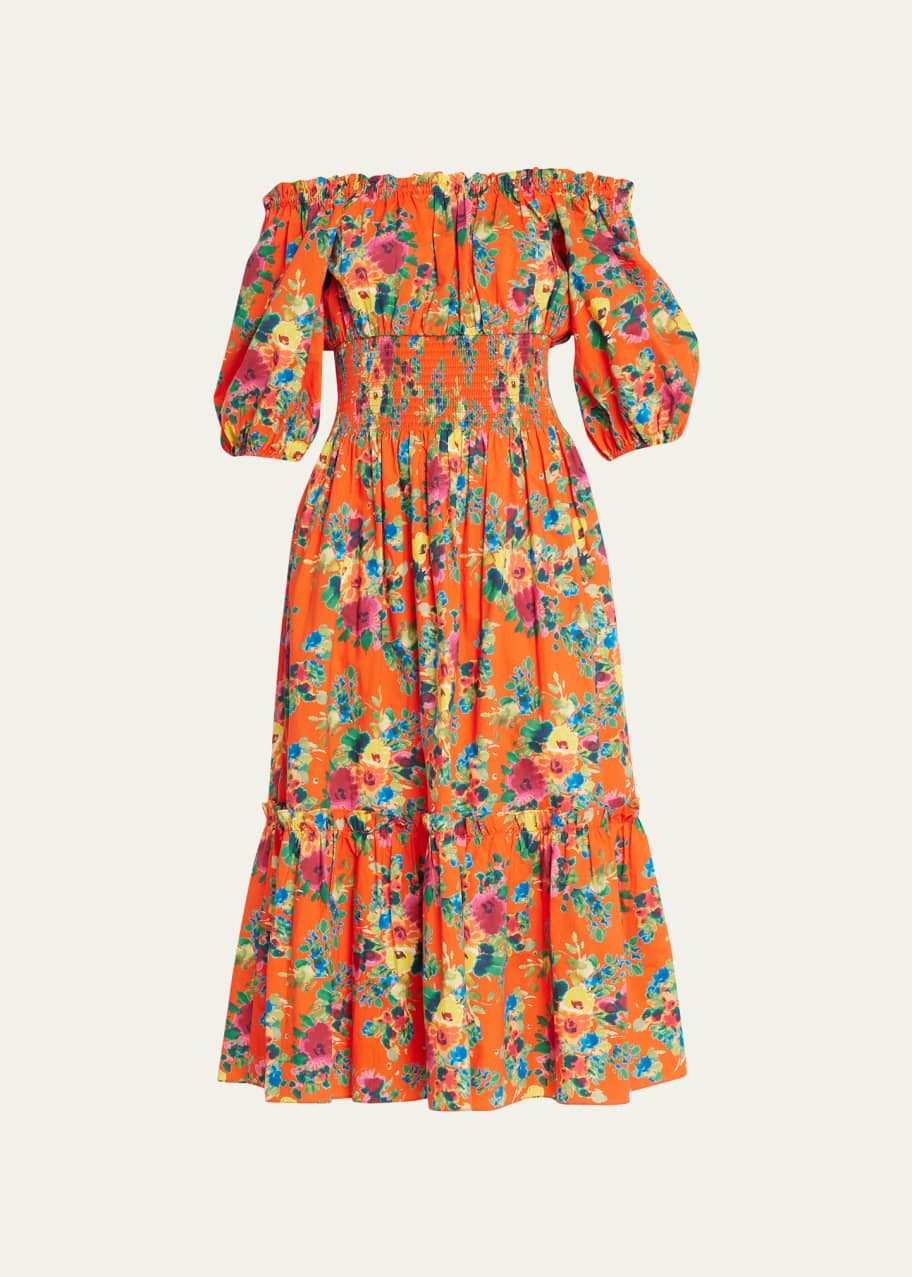 Cara Cara Mimi Off-Shoulder Midi Dress - Bergdorf Goodman