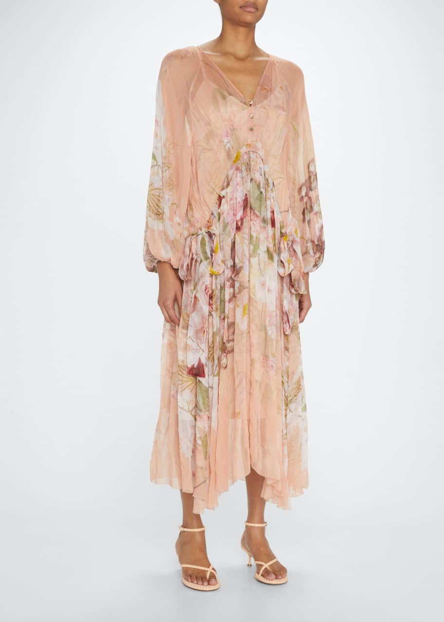 Zimmermann Dancer Drawn Midi Dress - Bergdorf Goodman