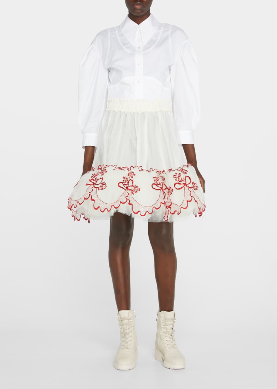 Simone Rocha Bow Embroidered Tulle TuTu Skirt - Bergdorf Goodman