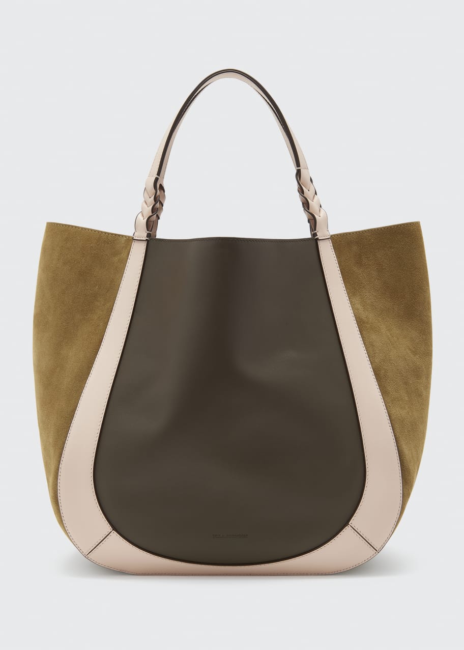Ulla Johnson Albers Colorblock Mix- Leather Tote Bag - Bergdorf Goodman