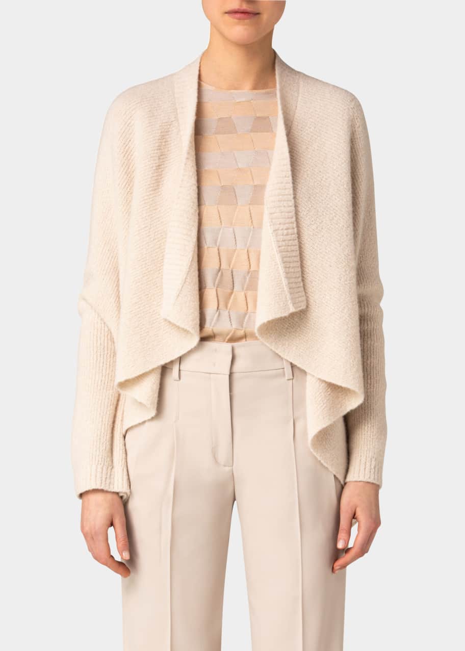 Akris Draped Cashmere Melange Boucle Cape - Bergdorf Goodman